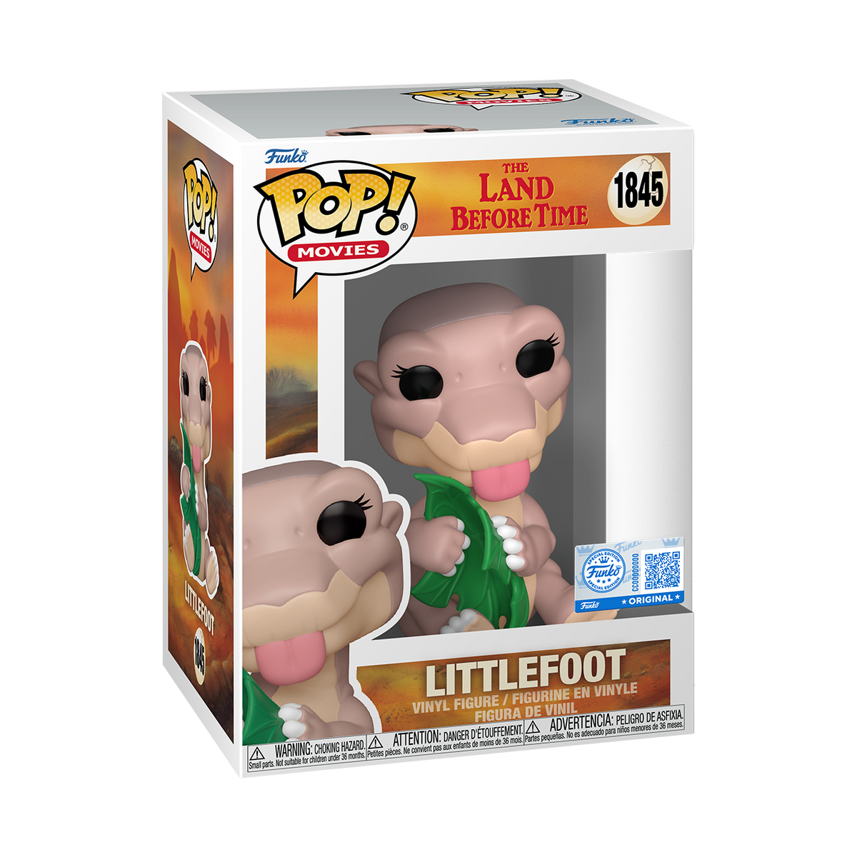 Land Before Time - Littlefoot (/w Treestar) Exclusive POP! Vinyl Figur ...